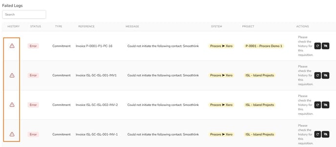 Smoothx Dashboard - Syncing Logs